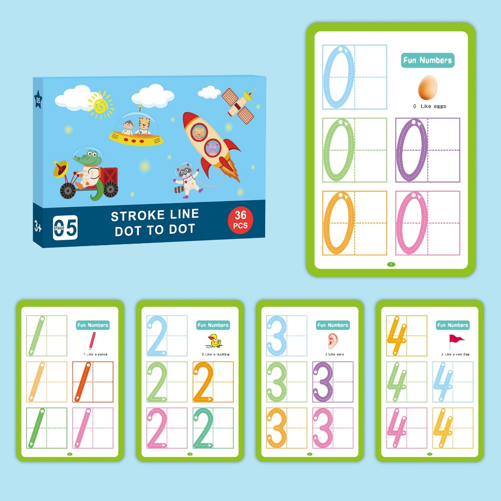 136 Page Tracing Book For Kids Training Coloring Book Erasable Writing ...