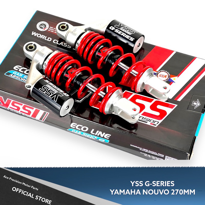 YSS REAR SHOCK G-SERIES NOUVO 270MM | Shopee Philippines