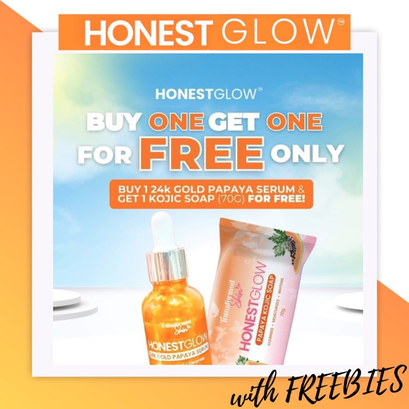 HONEST GLOW 24k GOLD PAPAYA SERUM WITH FREE KOJIC SOAP 70G | Shopee ...