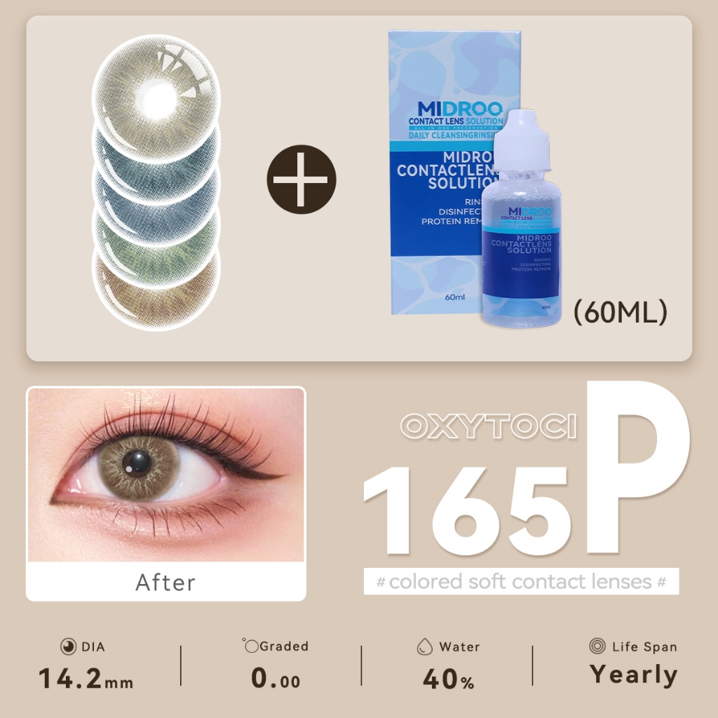 Midroo Love Story Contact lens Gray Soft Contact Lenses Complete Set ...