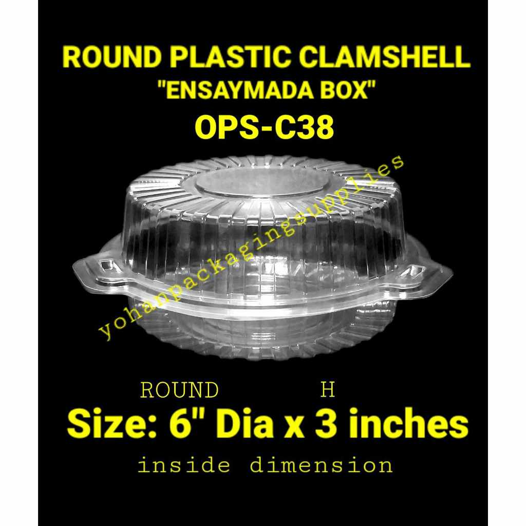 ROUND PLASTIC CLAMSHELL ENSAYMADA BOXES | Shopee Philippines