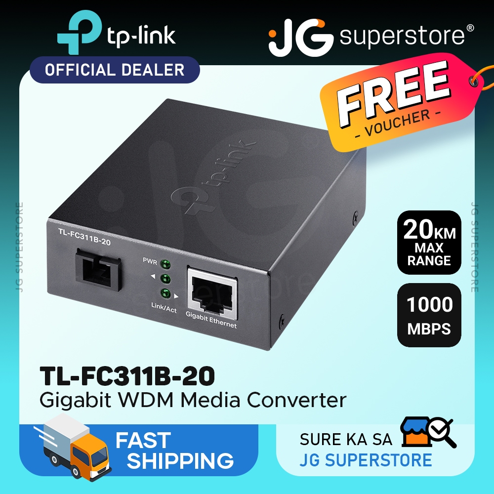 TP-Link TL-FC311B-20 10/100/1000Mbps WDM Single-Mode Media Converter ... TP-Link TL-FC311B-20 10/100/1000Mbps WDM Single-Mode Media Converter ...