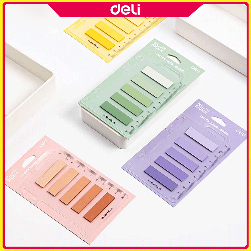 Deli Nusign Sticky Notes 100 Sheets Instruction Label Bookmarks NS356 ...