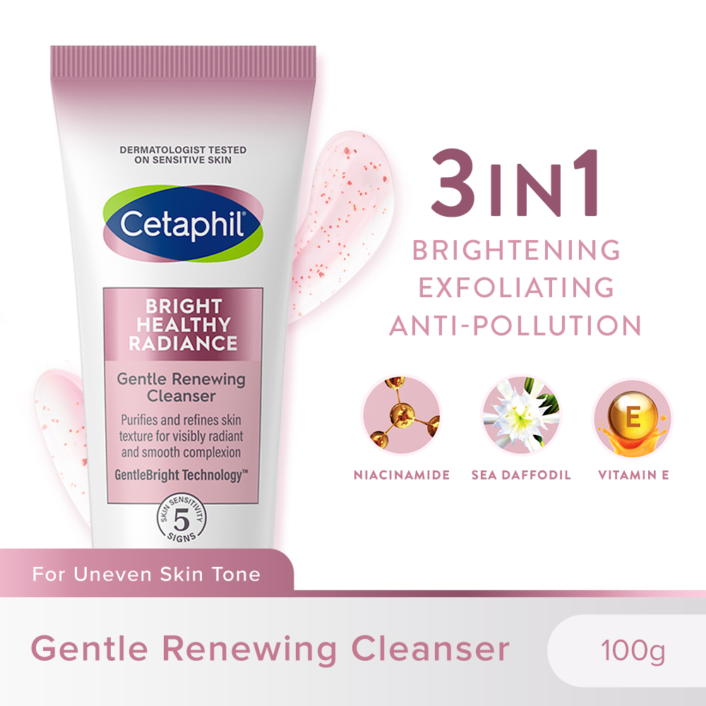 Cetaphil Bright Healthy Radiance Gentle Renewing Cleanser 100g ...