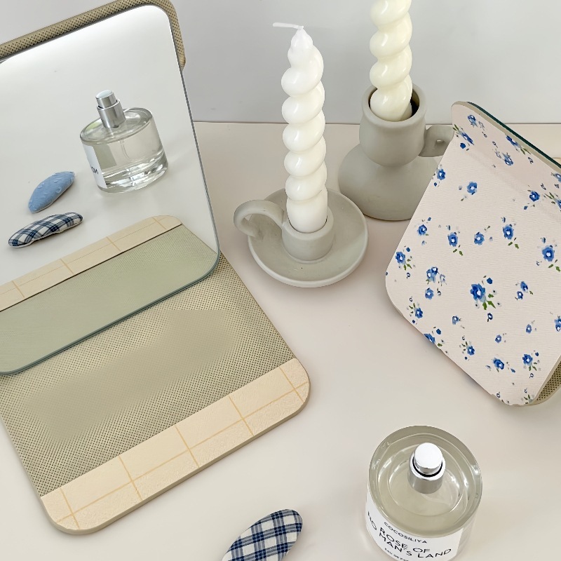Korean Style Vanity Mirror folding desktop portable portable home small ...