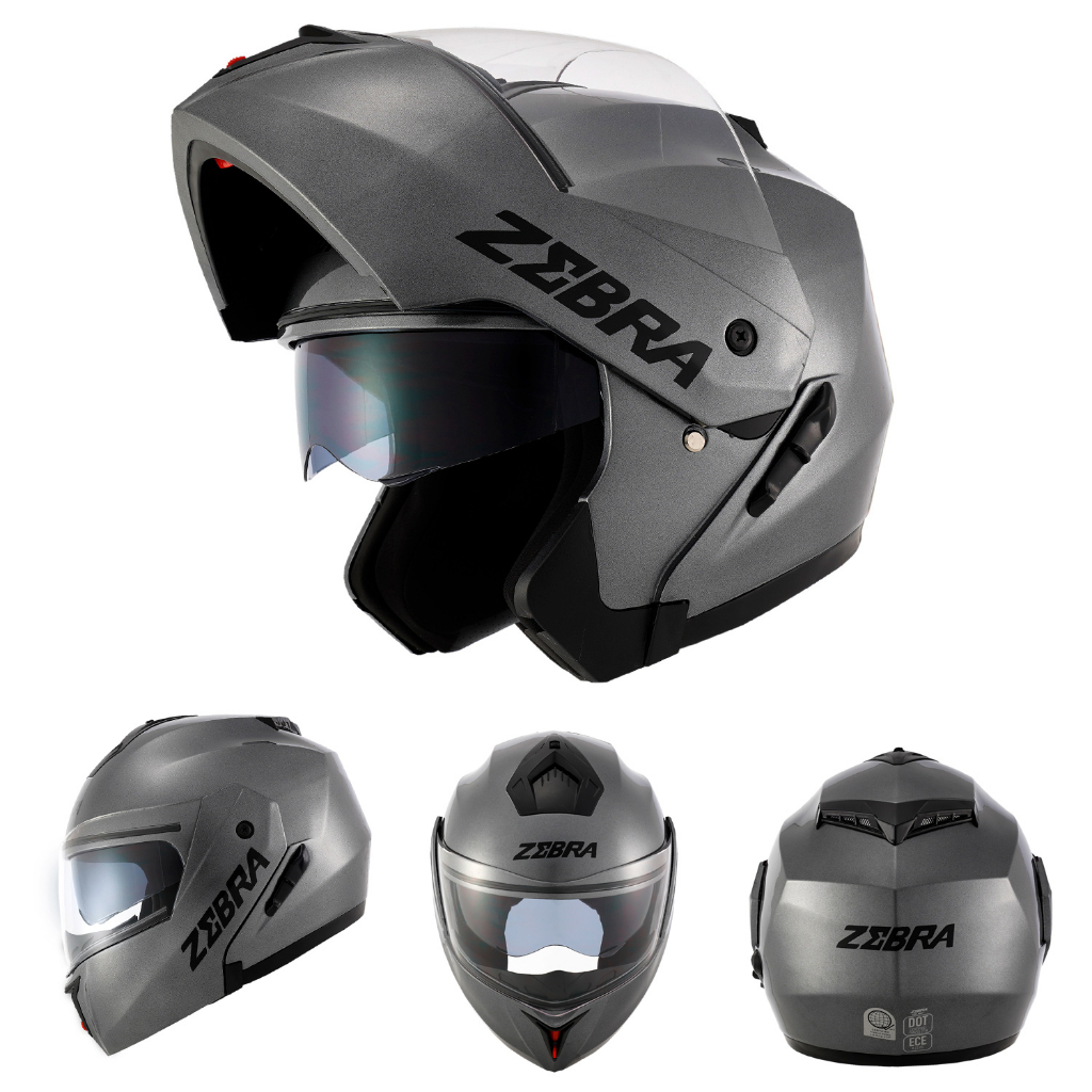 ZEBRA Full Face Men's Modular helmet dual visor helmet for motorcycle ...