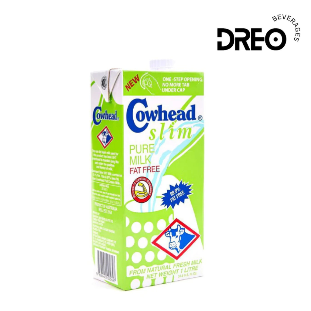 Cowhead Slim Fat Free Pure Milk 1L | Shopee Philippines