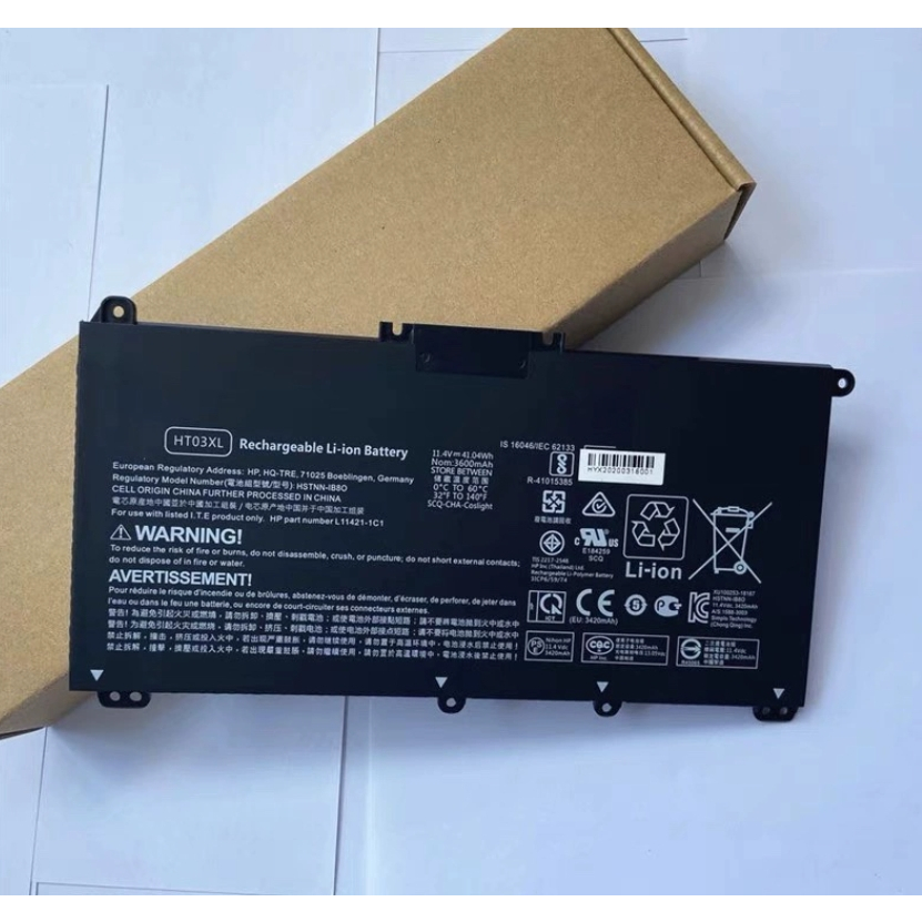 11.4V HT03XL HT03 New Laptop Battery for HP 250 255 G7 Pavilion 14 ...