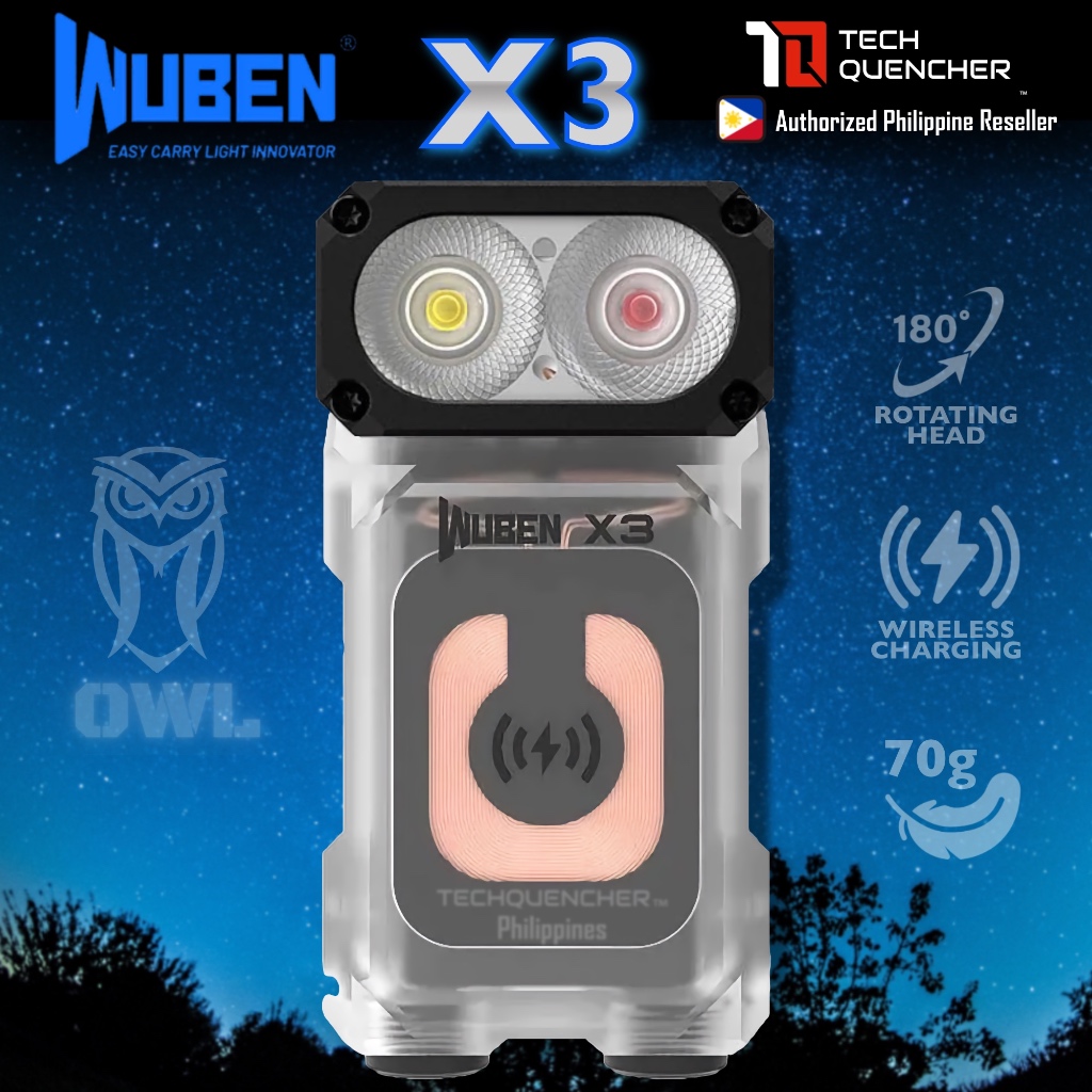 Wuben X3 Flashlight - 700 Lumens -Rotating Head - Wireless Charging ...