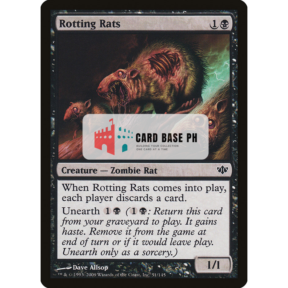 Rotting Rats(Lightly Played) - Magic the Gathering Trading Card ...