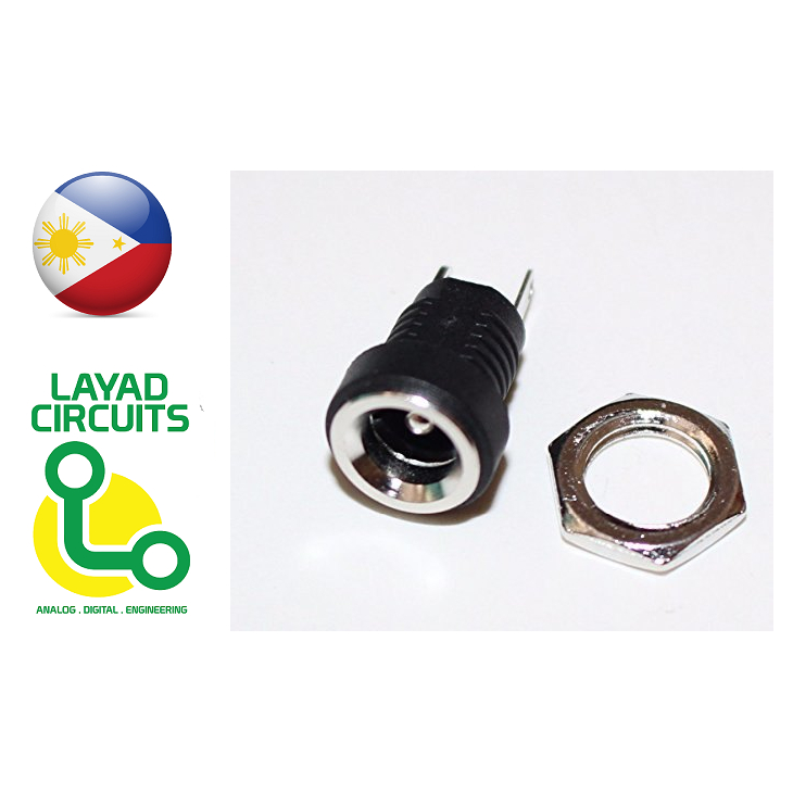 DC Jack panel mount 5.5x2.1mm DC input port for power supply or battery ...