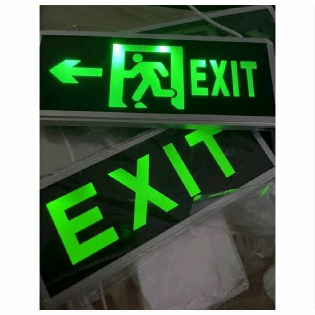 [ EOPPO ] Emergency Exit Sign Glass Aluminum | Shopee Philippines