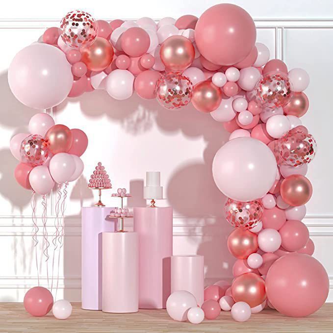 D308 Retro Rose/Green Bohemian Themed Balloon Party Arch Garland Kit,BS ...