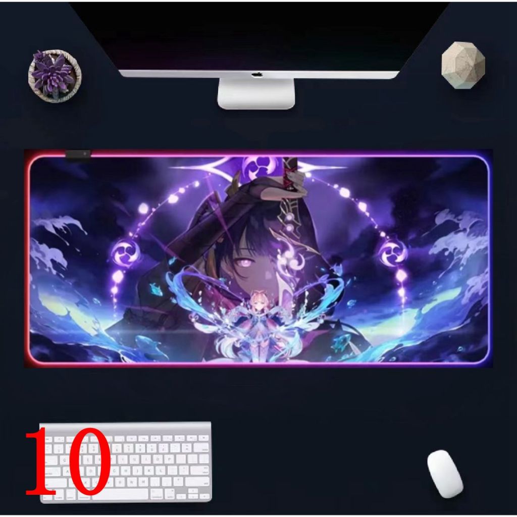 【XMT】RGB Colorful LED Lighting Gaming Mouse Pad Keypad Mat For PC ...