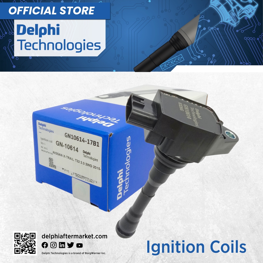 Delphi Ignition Coil for Nissan X-Trail T32 2.0 2WD 2015-2021 GN10614 ...