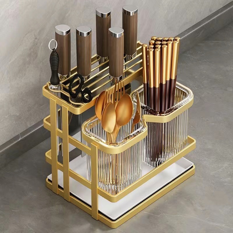 Knife Rack Home Kitchen Storage Rack Knife Cutting Rack Japanese Iron ...