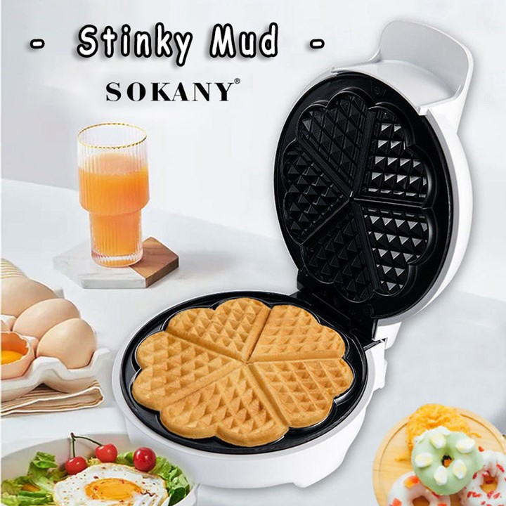 Sokany Electric Waffle Maker Multifunctional Heart Shaped Breakfast ...