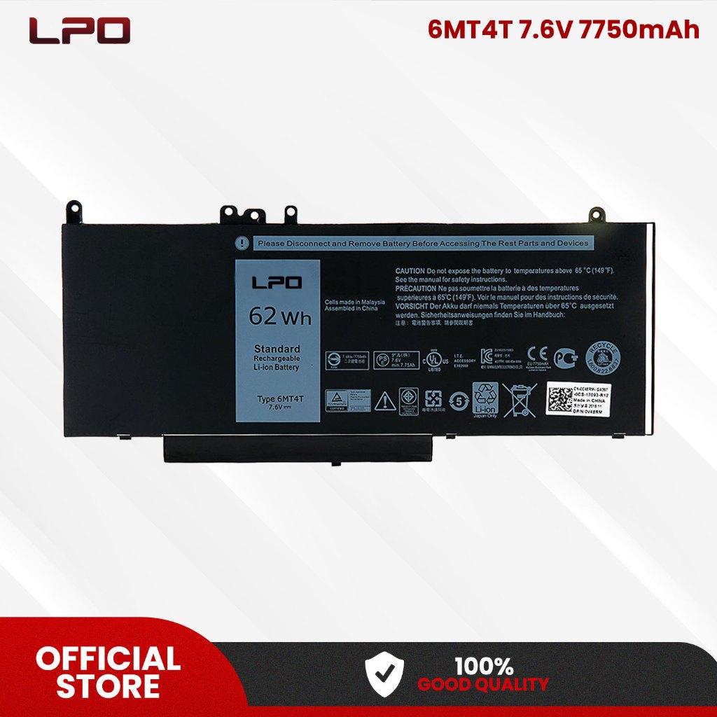LPO Laptop Battery 6MT4T For DE Latitude E5470 E5570 3510 Series 7V69Y ...