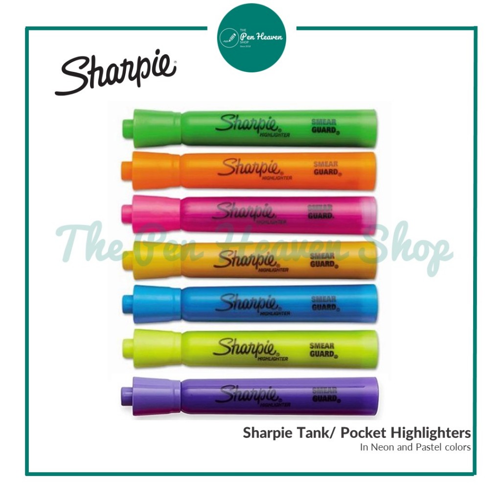 Sharpie Tank/ Pocket Highlighters Complete Sets (Banana Yellow, Neon ...