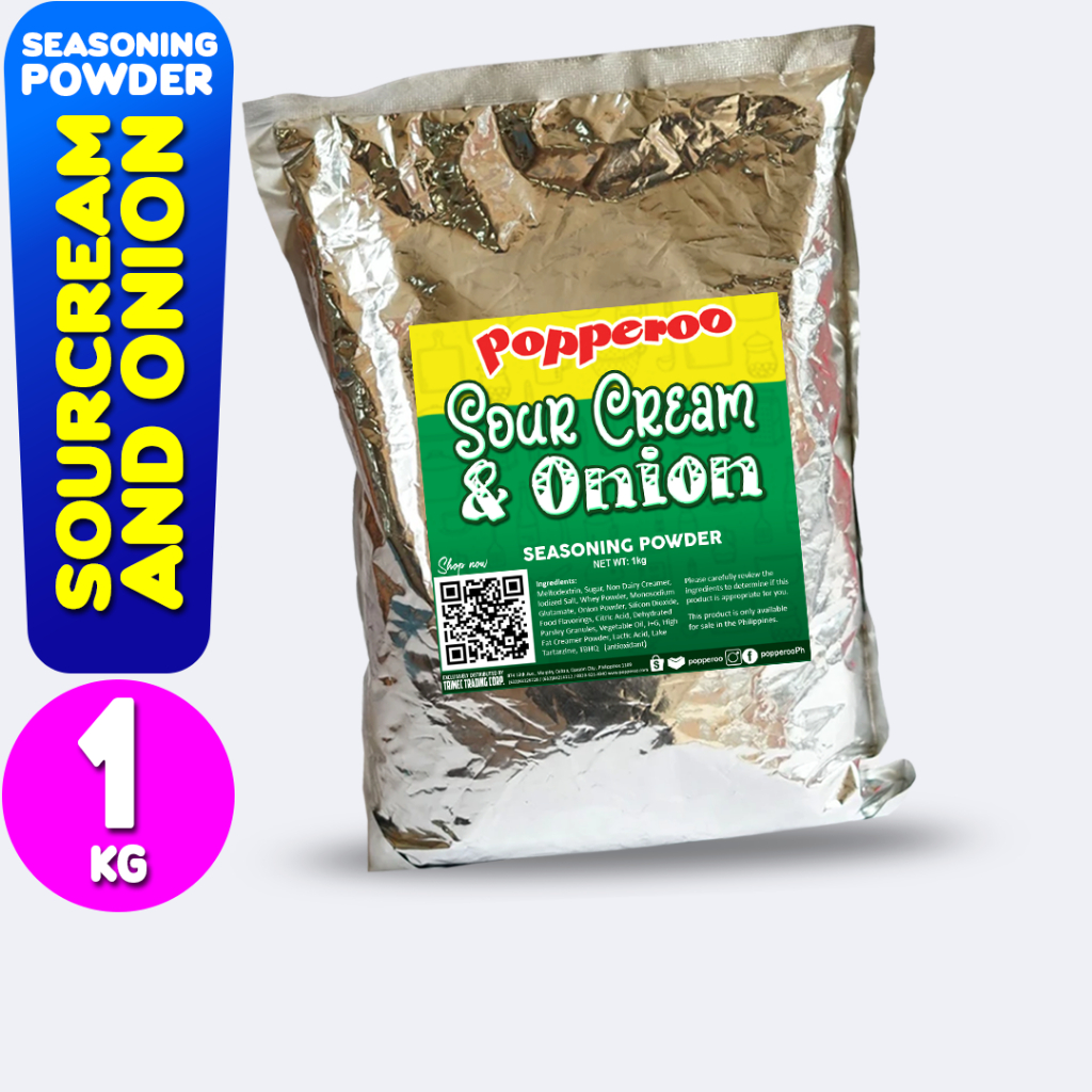 Popperoo Sourcream & Onion powder seasoning (1kg) for frenchfries and ...