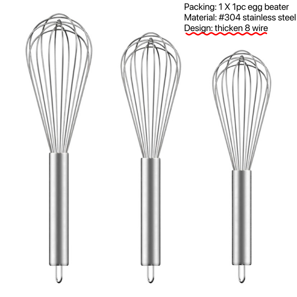 Thick 8wire egg mixer stainless egg beater mixer for baking manual egg ...