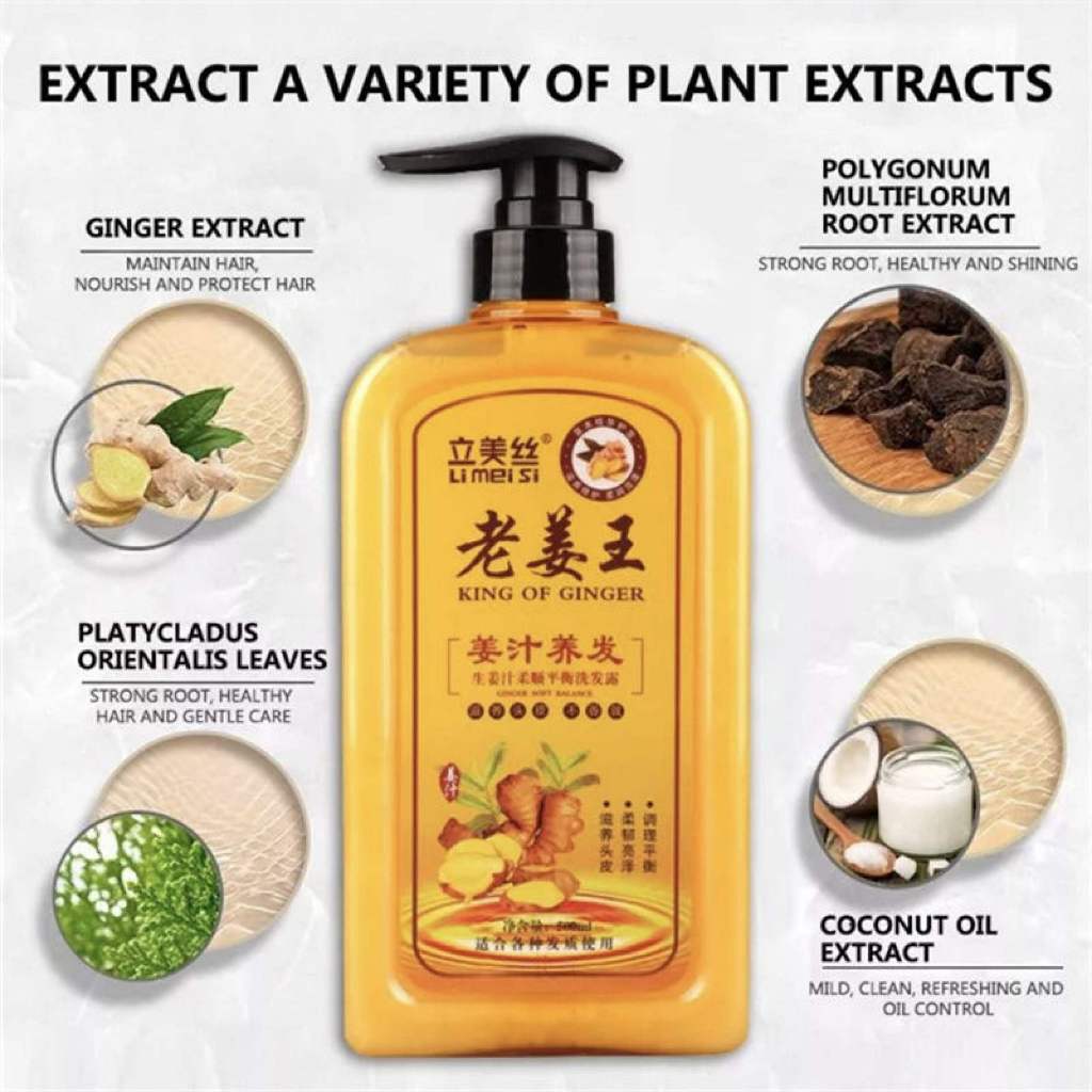 SNJ Ginger Hair Shampoo Fast Regrowth Hair Thick Anti Loss hair Anti ...