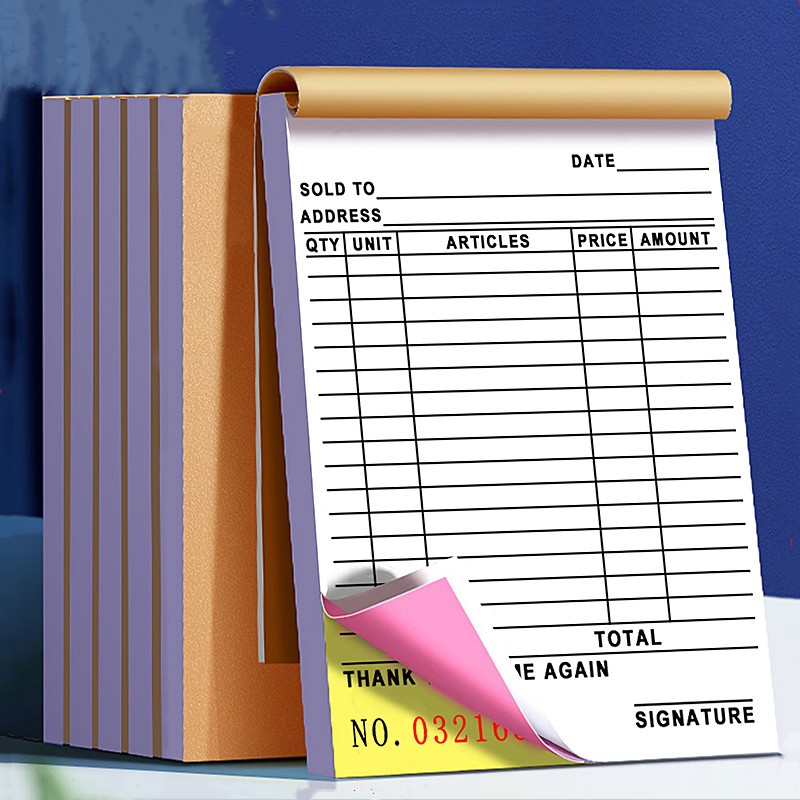 2ply/3ply Receipt wholesale resibo carbonized receipt with carbon paper ...