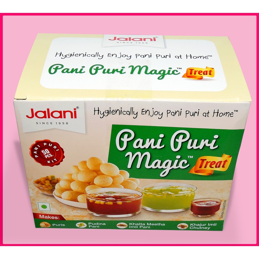 Pani Puri (Gol Gappa with Masala) Magic Treat Jalani Brand 4 in 1 Box ...