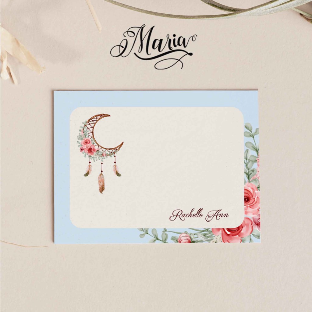 Personalized Note Cards BOHO NC033 | Shopee Philippines