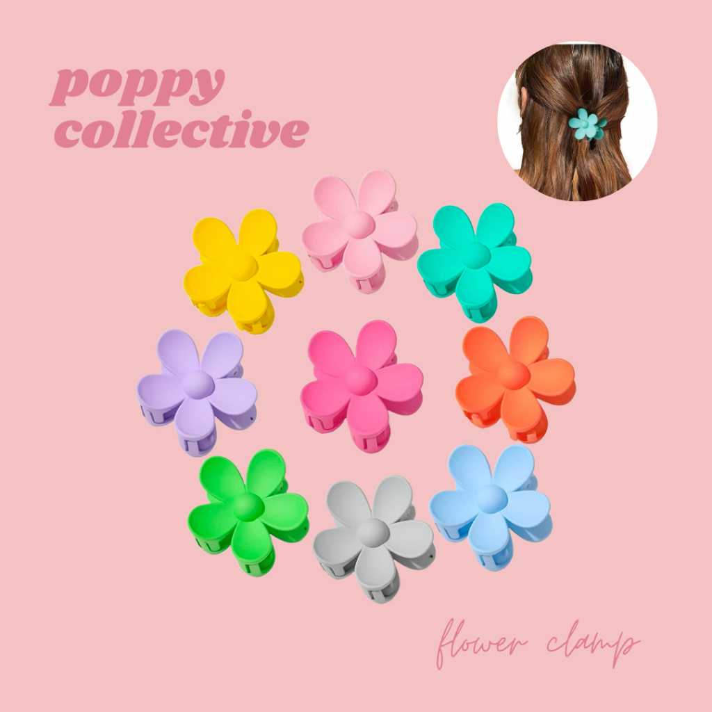 Colorful Flower Acrylic Hair Clip Claw / Hair Clamp / Women's Hair ...