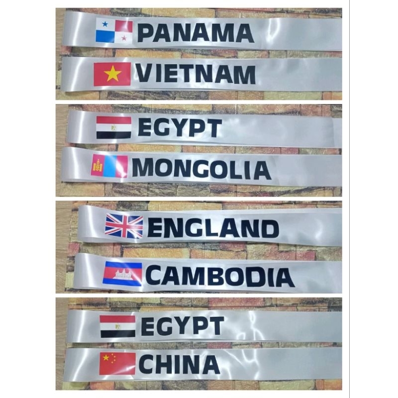 SASH FOR UN WITH OR WIITHOUT FLAG DESIGN | Shopee Philippines