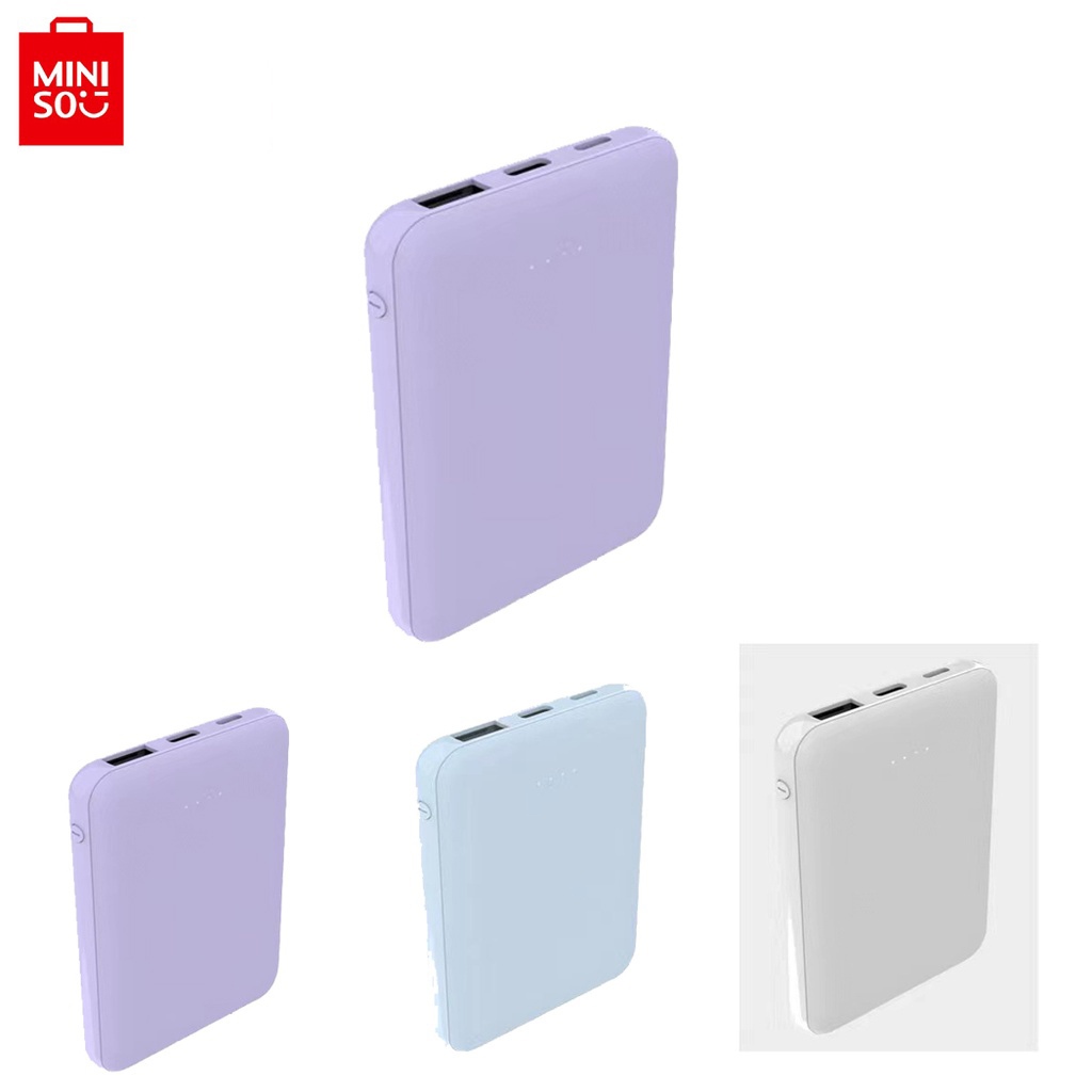 MINISO 5000mAh Power Bank Model: P98A.10000mAh Ultrathin Power Bank ...