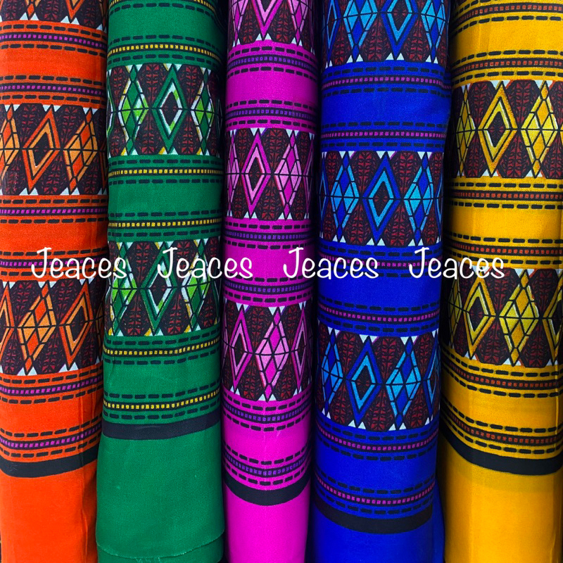 JEACES Chinese Cotton TRIBAL/ETHNIC #75 (36" width) TELA PER YARD ...