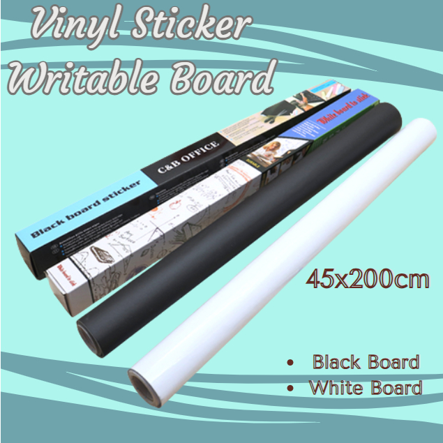Sticker Blackboard || Sticker Whiteboard || Removable Vinyl Sticker (45 ...