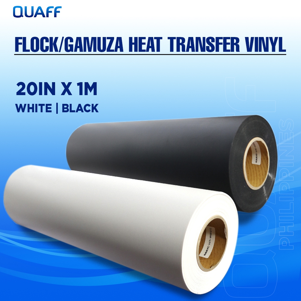QUAFF Korea Heat Transfer Gamuza Flock Vinyl CDF (20 inches x 1 meter ...