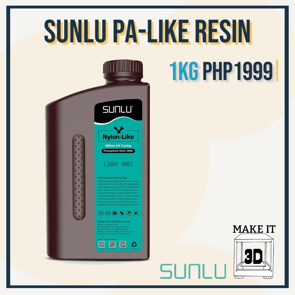 SUNLU 1kg PA-Like (Nylon-like) 3D Printing Resin - Flexible 3D Printer ...