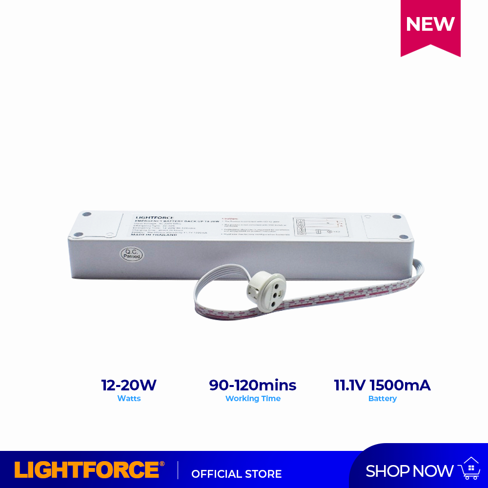 Lightforce Battery Backup for LED T8 20W with Pilot Lamp | Shopee ...