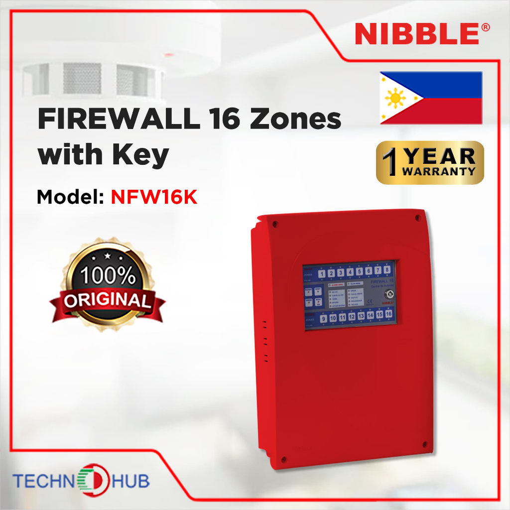 NIBBLE Fire Alarm Control Panel NFW16K - Firewall Conventional 16 Zones ...