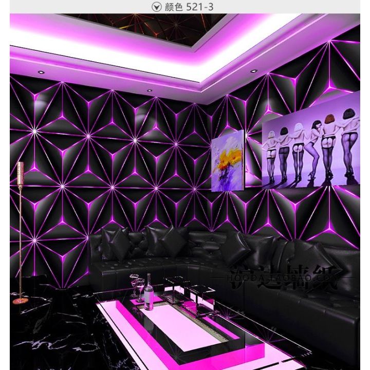 A30 Violet KTV Style Abstract Design Wall Sticker PVC Self Adhesive ...