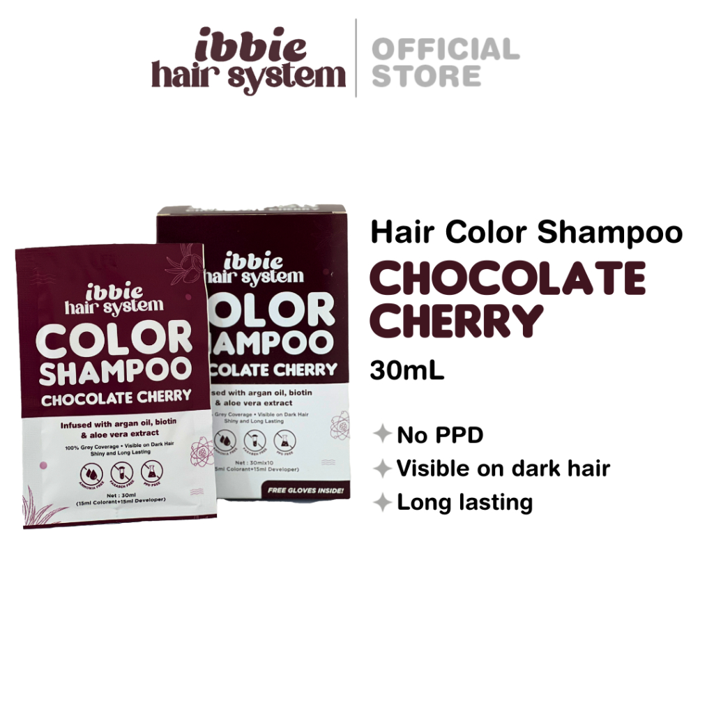 IBBIE Hair System Hair Color Shampoo — CHOCOLATE CHERRY | Shopee ...