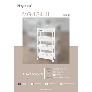 MEGABOX by DIY Hardware MG-134 Wide Tray Cart 4 Layers | Shopee Philippines