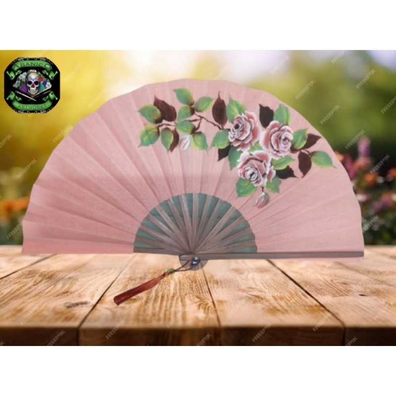 10"x19" hand painted handmade pamaypay ten abanico handfan | Shopee ...