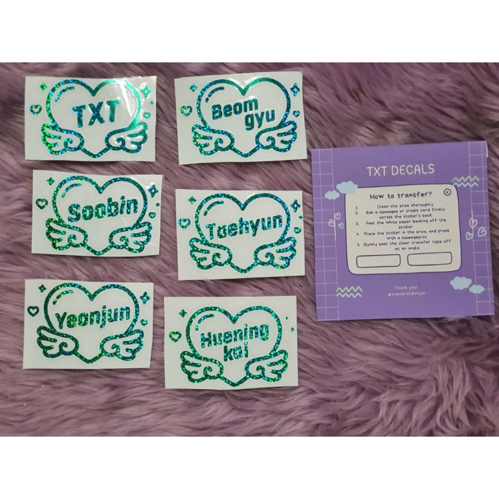 TXT MEMBERS HEART DECALS | Shopee Philippines