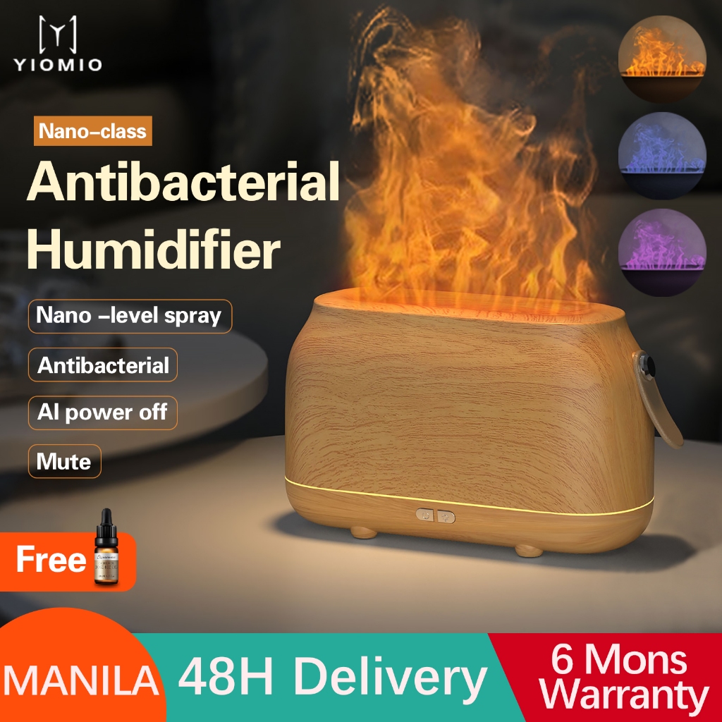 health air humidifier Antibacterial flame air purifier aroma diffuser ...