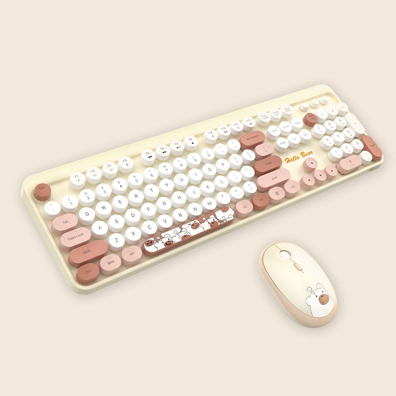 MOFii GEEZER Hello Bear Original Illustration Office Keyboard and Mouse ...