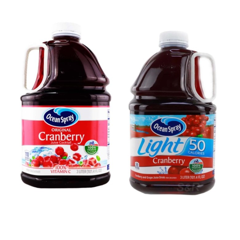 Ocean Spray Cranberry Cocktail 3L & Cranberry Light 50 check variation ...