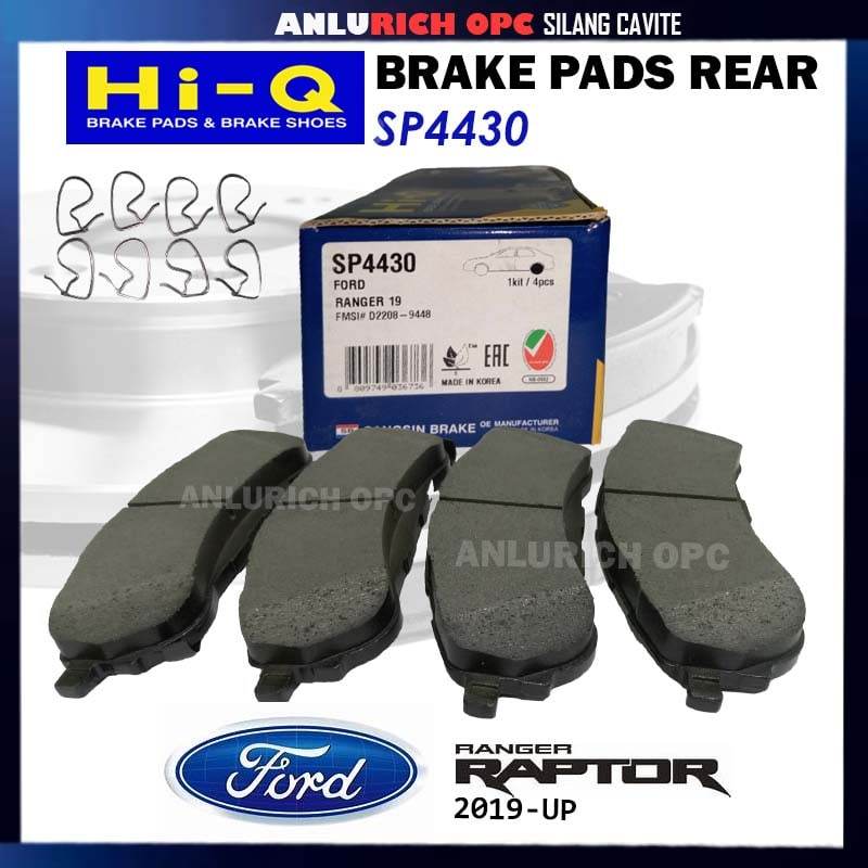 HI-Q BRAKE PADS REAR for Ford Ranger Raptor 2019- part no: SP4430 ...