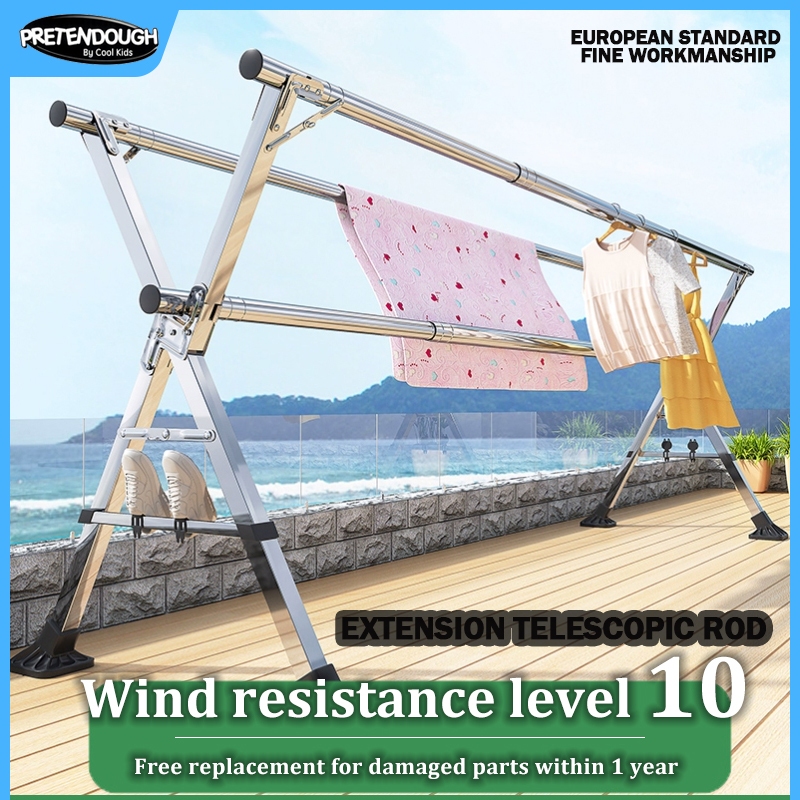 Foldable sampayan indoor outdoor rack drying rack clothes Stainless ...
