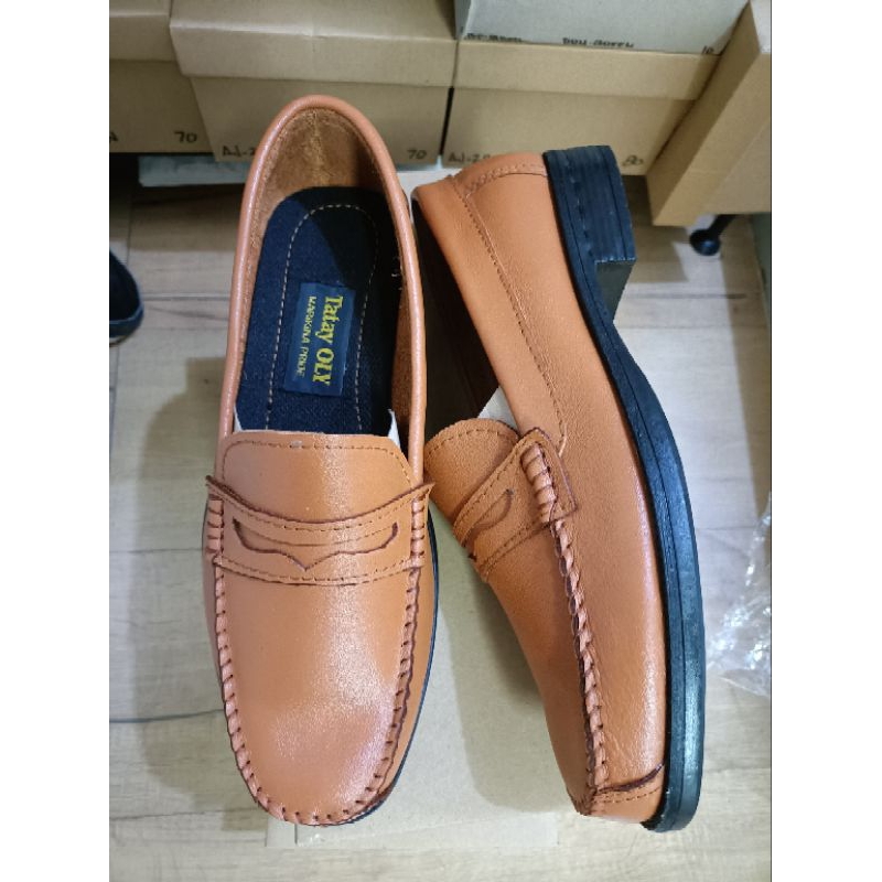 MARIKINA MADE MEN'S TOPSIDER/LOAFER SHOES. 100% GENUINE LEATHER ...