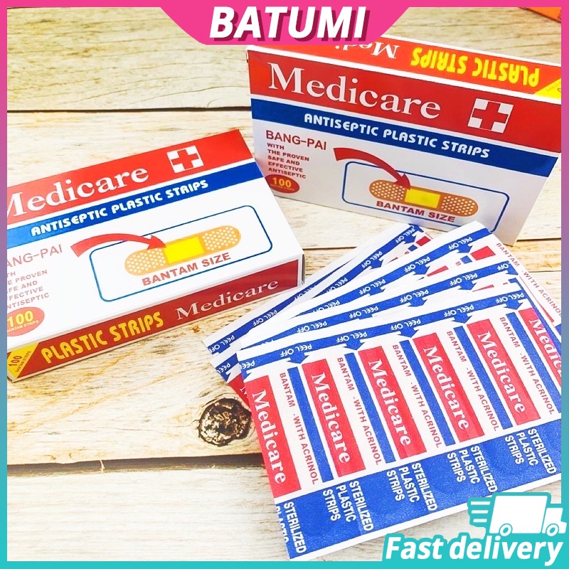100pcs Adhesive Antiseptic Bandage Band Aid First Aid Kit Breathable ...
